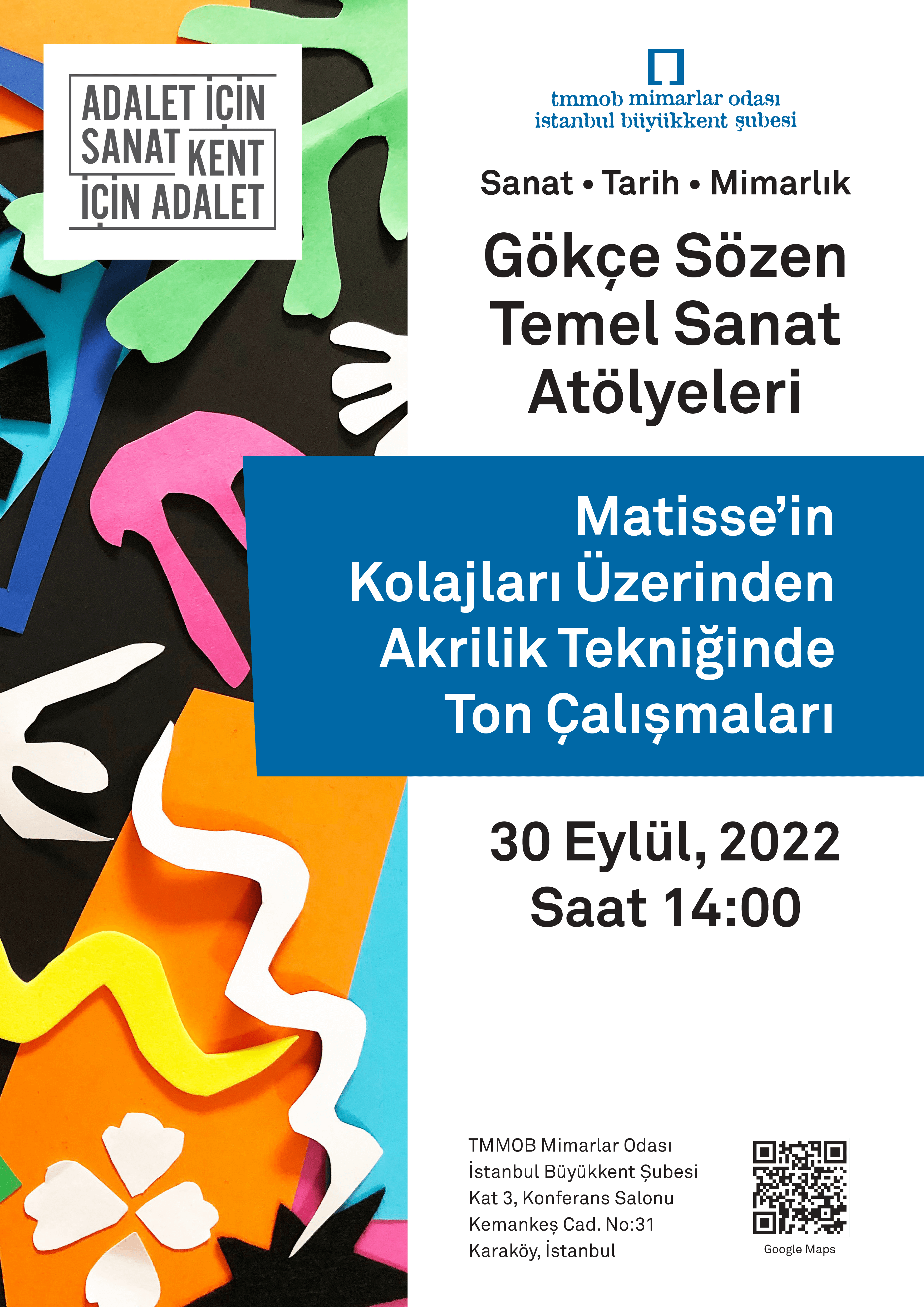 Temel Sanat Atölyeleri: “Matisse’in Kolajları Üzerinden Akrilik ...